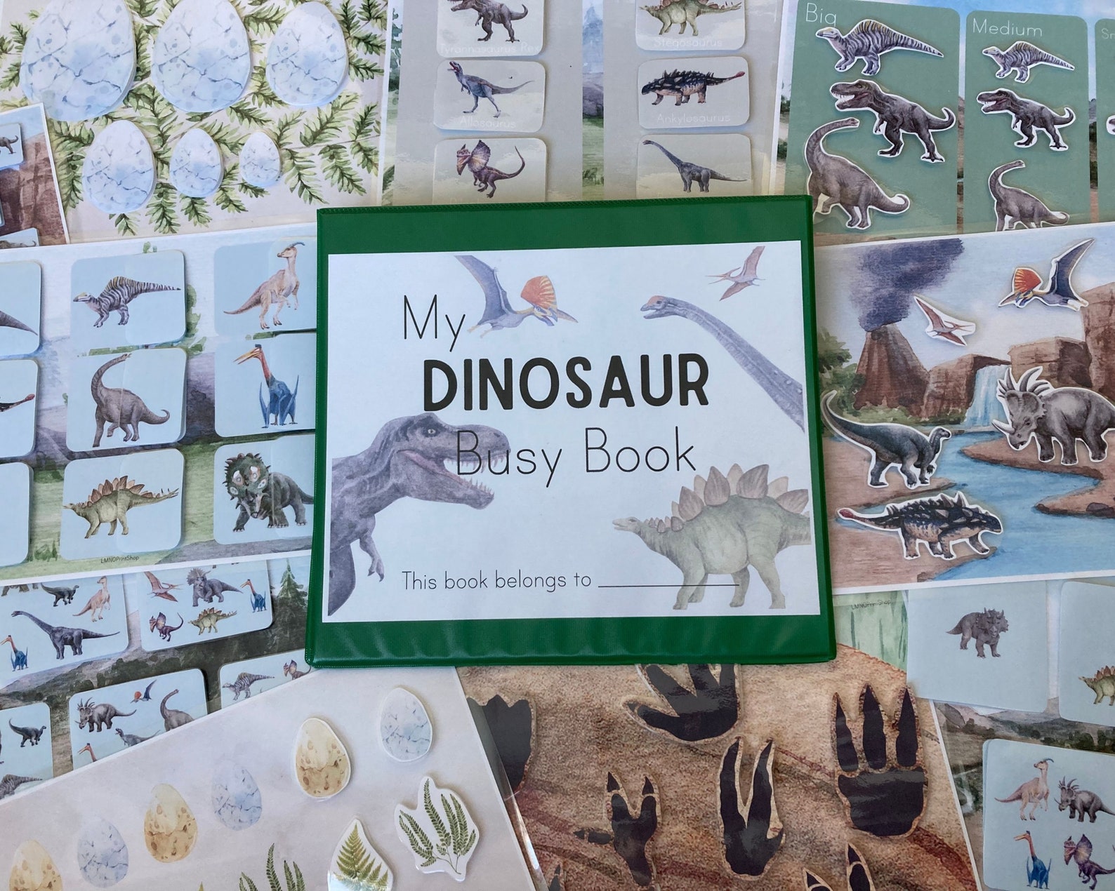 Dinosaur Busy Book - Learning Binder - Preschool Printable - Toddler ...