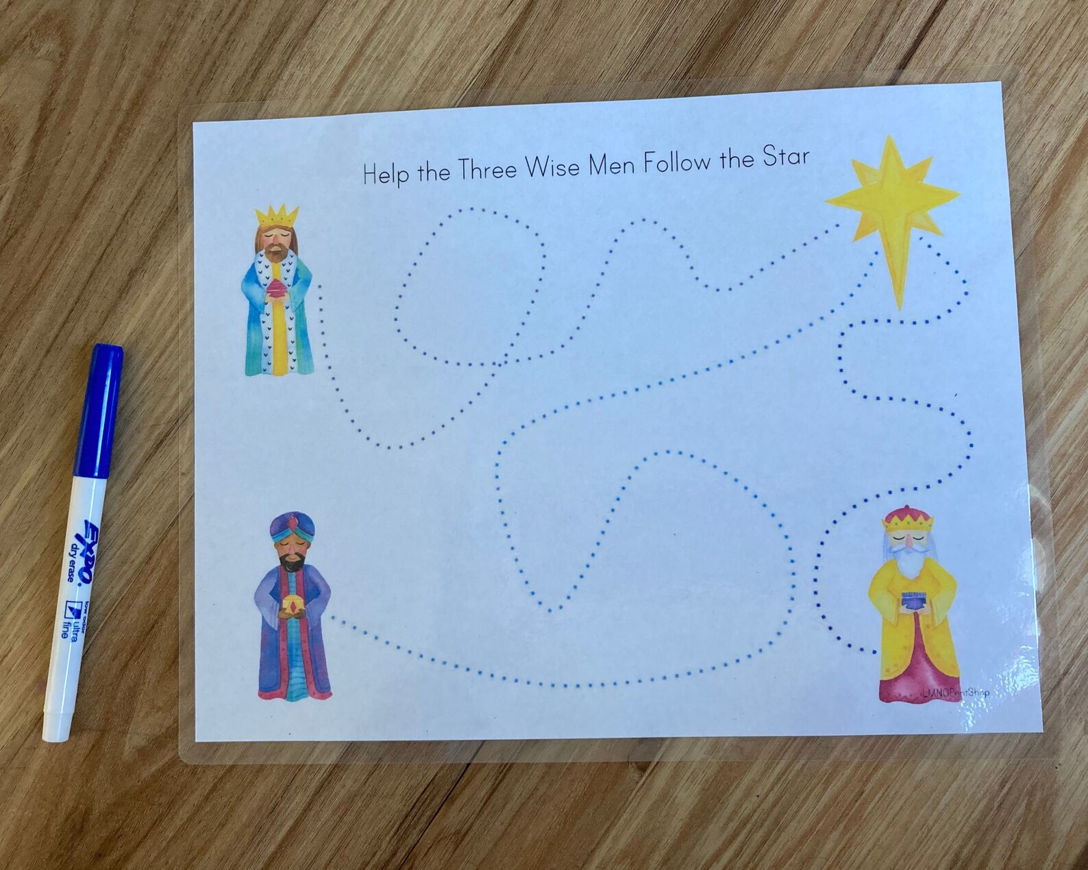 Nativity Line Tracing Christmas Pre-writing Practice Busy Book Activity ...