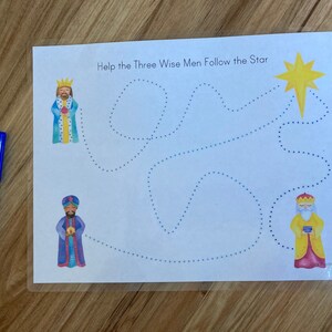 Nativity Line Tracing - Christmas Pre-writing Practice - Busy Book ...