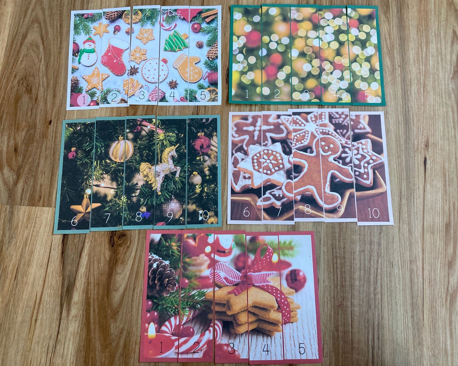 Christmas Counting Puzzles - 1-10 Preschool Printable - Number Order ...