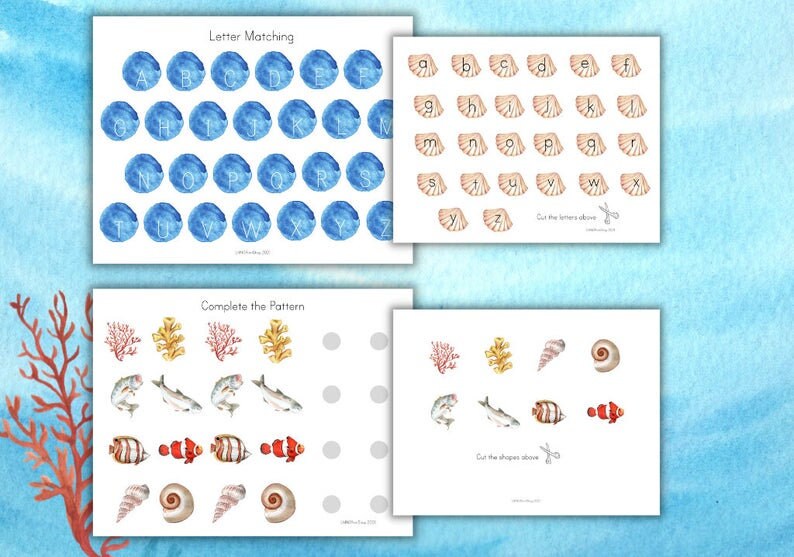 Ocean Busy Book Preschool Printable Summer Learning Binder | Etsy