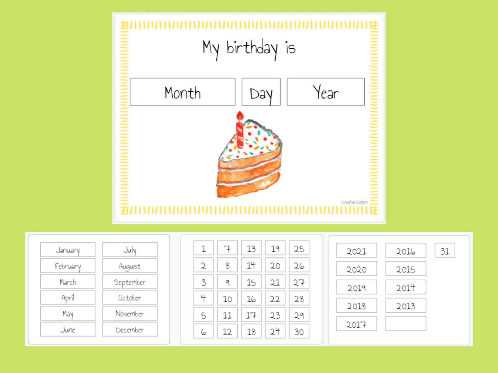 BIRTHDAY Busy Book Binder Bundle - Letter & Number Matching, Shapes ...