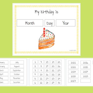 BIRTHDAY Busy Book Binder Bundle - Letter & Number Matching, Shapes ...