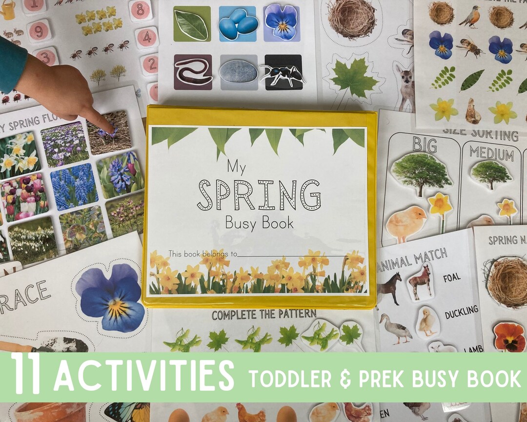 SPRING Busy Book - Nature Learning Binder - Preschool Printable - Color ...
