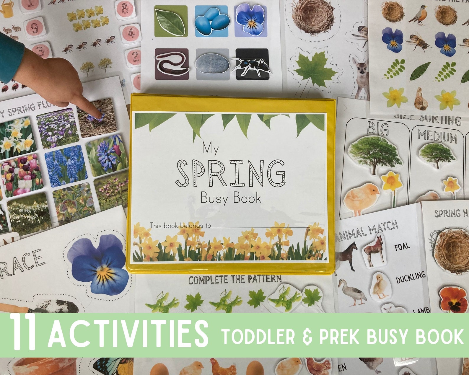 SPRING Busy Book Nature Learning Binder Preschool | Etsy