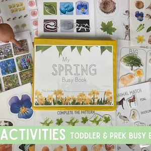 SPRING Busy Book - Nature Learning Binder - Preschool Printable - Color ...