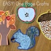 Fall Crafts - Autumn One Page Activity - Build a Squirrel Acorn Apple ...