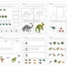 Dinosaur Cut & Paste Worksheet Bundle Shapes, Numbers, Counting ...