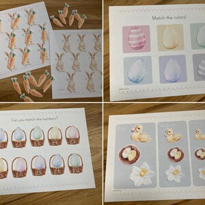 Easter Spring Busy Book - Lent Learning Binder - Rabbits Flowers Eggs ...