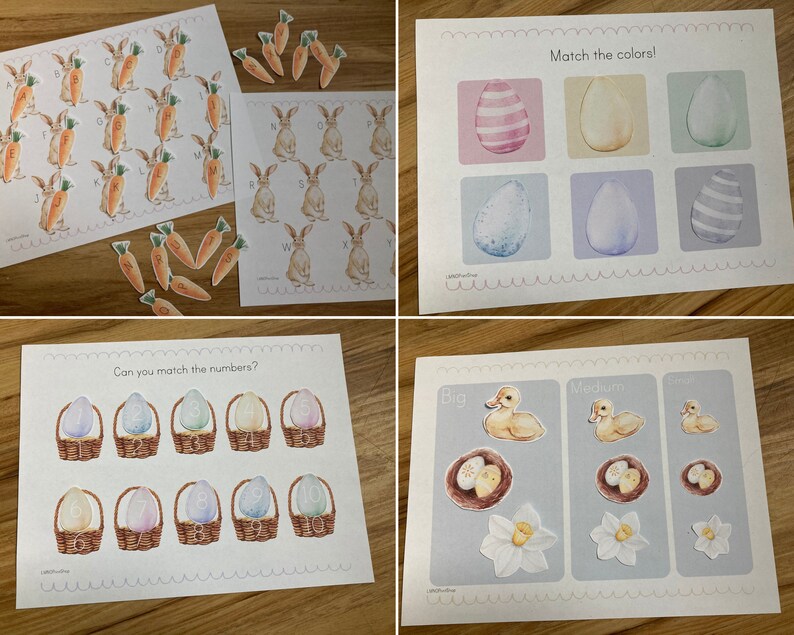 Easter Spring Busy Book Lent Learning Binder Rabbits | Etsy