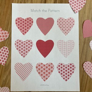 Valentines Pattern Matching Busy Book - Preschool Printable - Learning ...