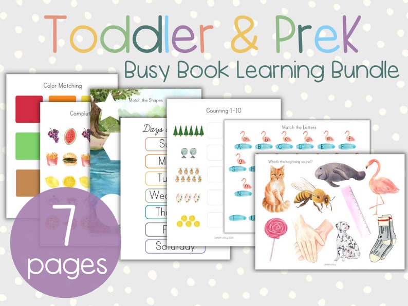 Busy Book Bundle Toddler Preschool Printable Letters - Etsy