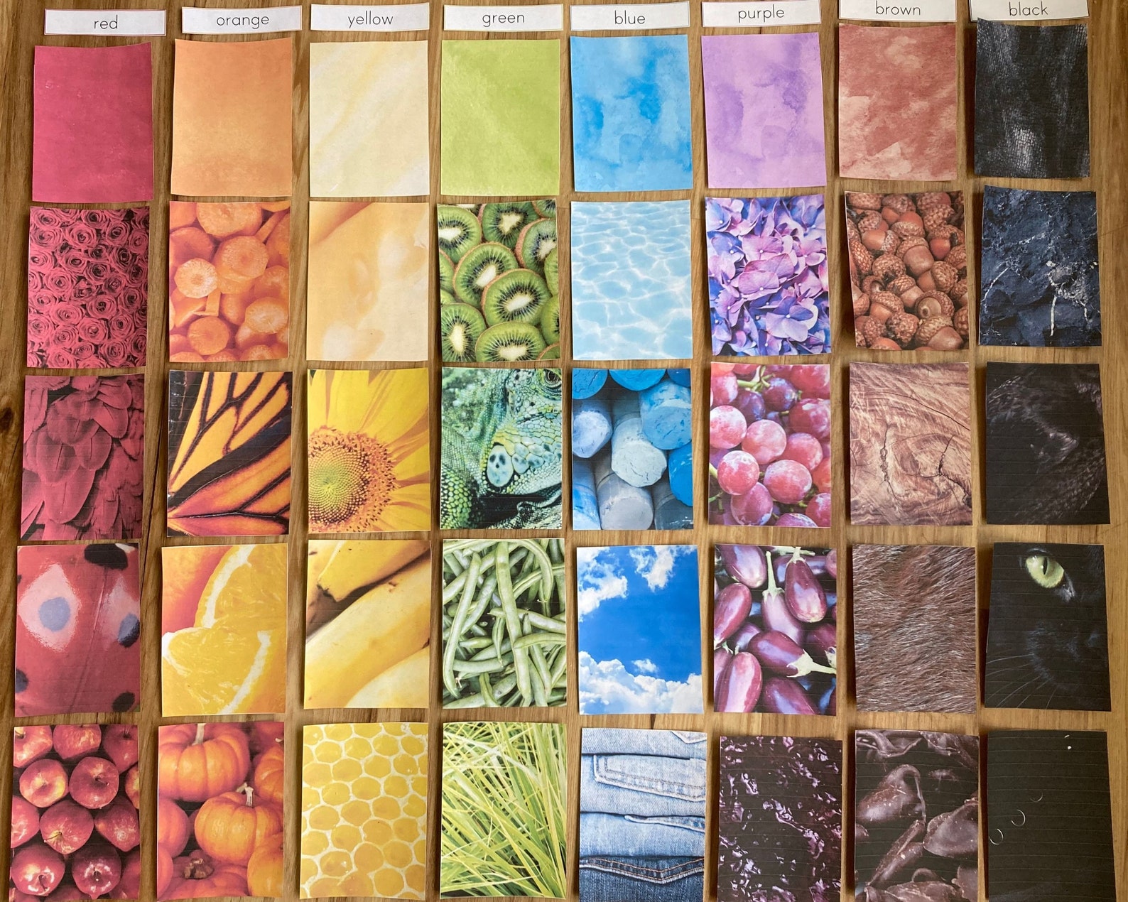 Color Matching Cards - Baby Toddler Montessori Decor - Classroom ...