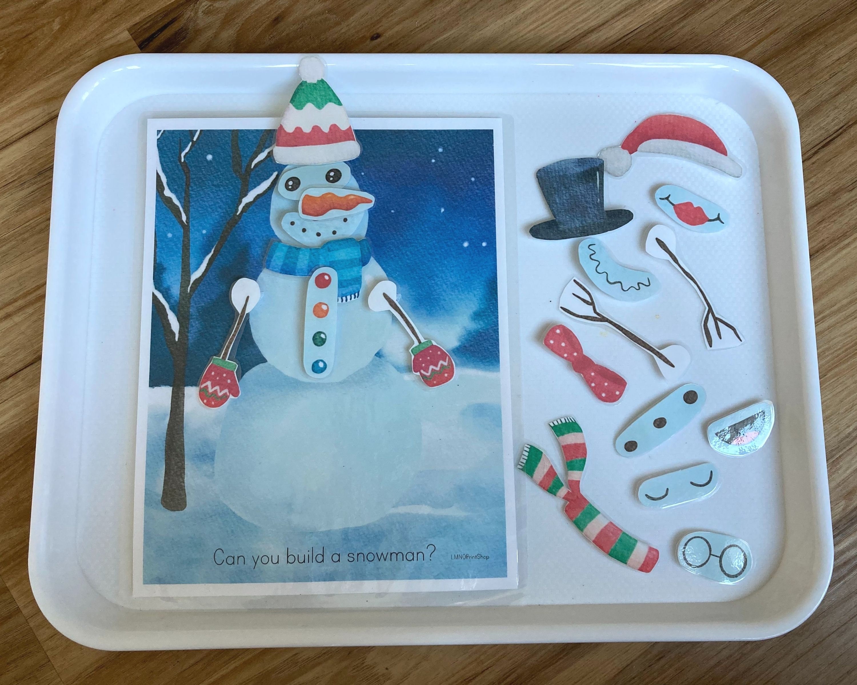Build a Snowman Winter Busy Book Christmas Learning Binder | Etsy