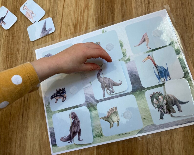 Dinosaur Busy Book - Heads Tails Matching - Preschool Printable ...