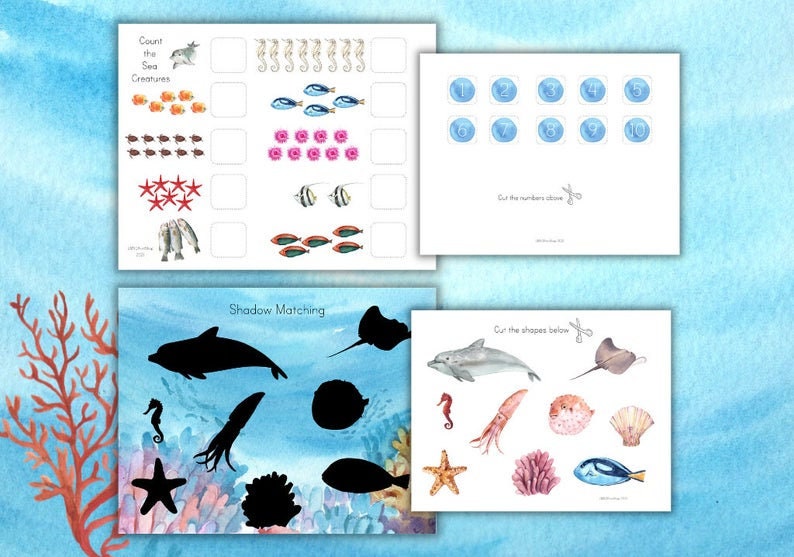 Ocean Busy Book Preschool Printable Summer Learning Binder | Etsy