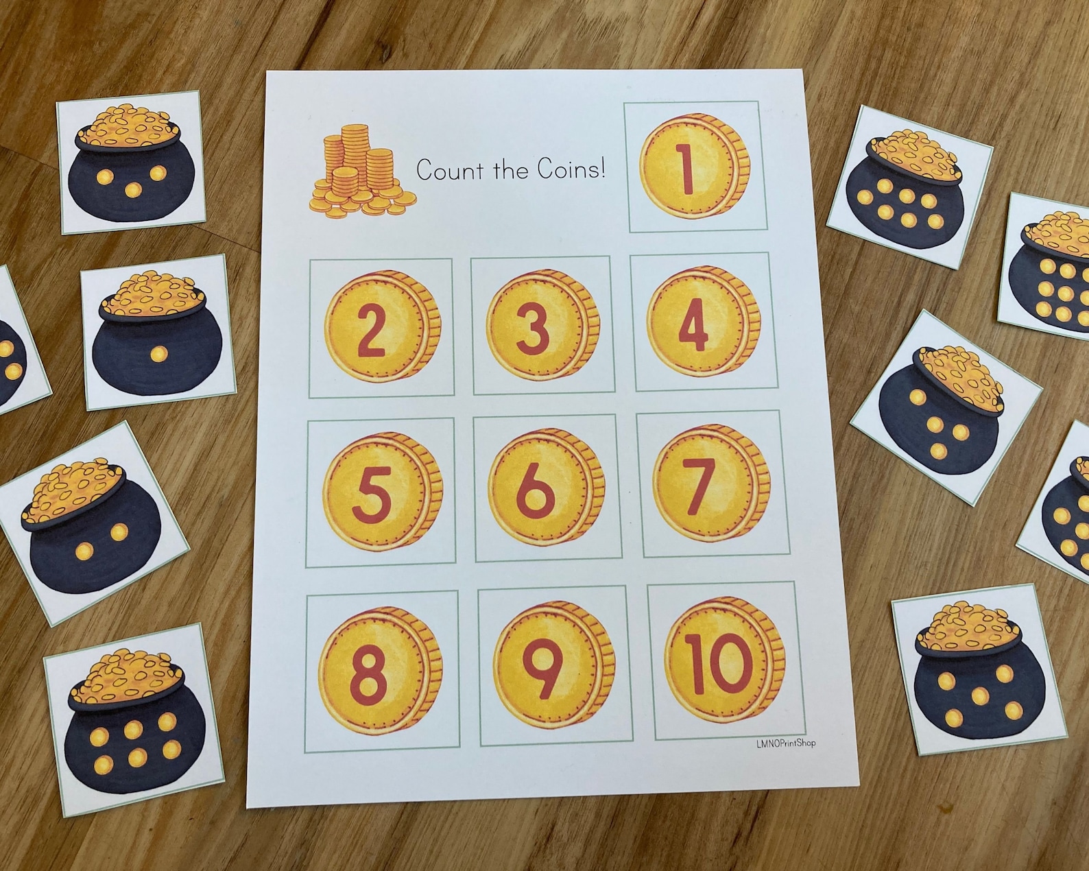 St. Patricks Busy Book Counting 1-10 Preschool Printable Pot of Gold ...