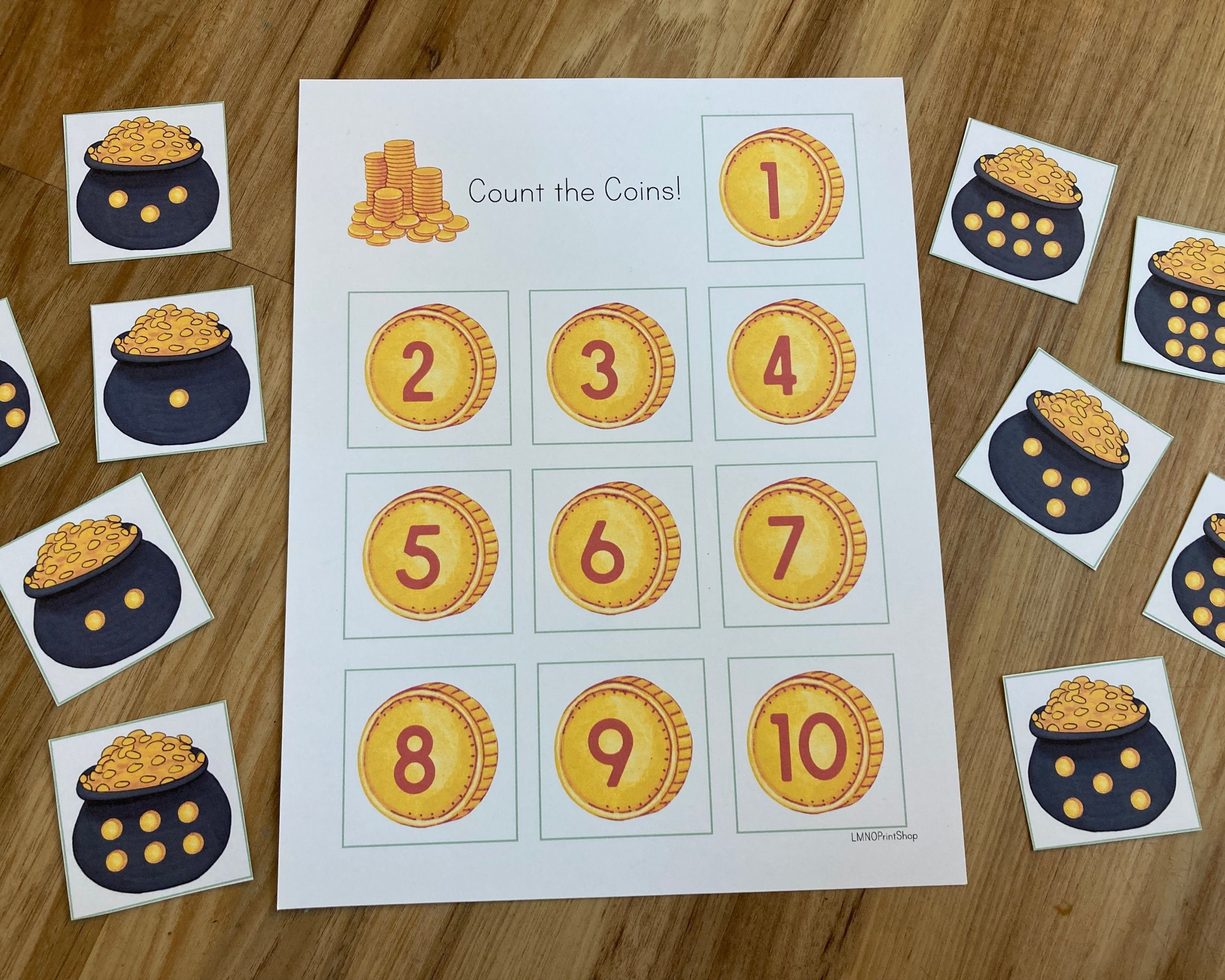 St. Patricks Busy Book Counting 1-10 Preschool Printable Pot of Gold ...