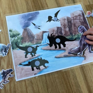 Dinosaur Busy Book - Shadow Matching - Preschool Printable - Toddler ...