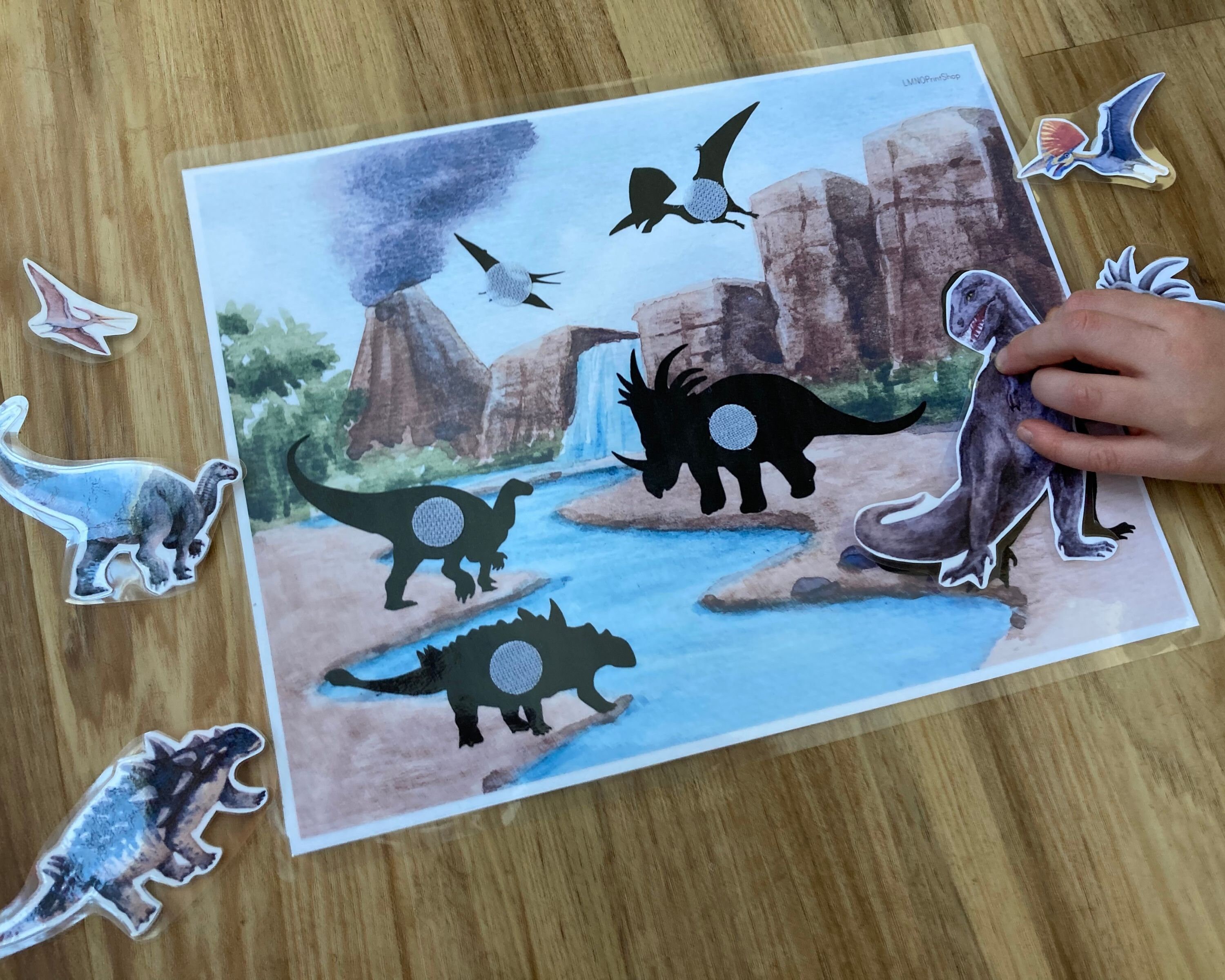 Dinosaur Busy Book Shadow Matching Preschool Printable - Etsy