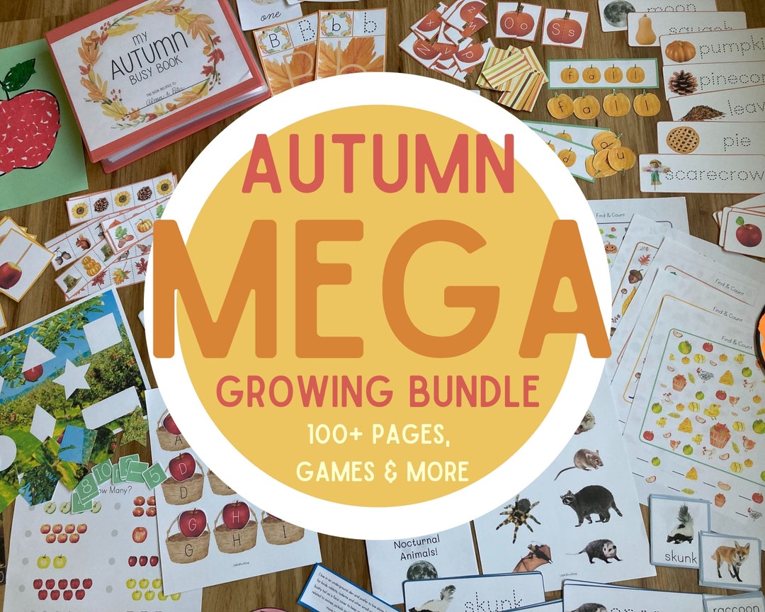 FALL BUNDLE - Autumn Preschool Homeschool - Busy Book Printable ...