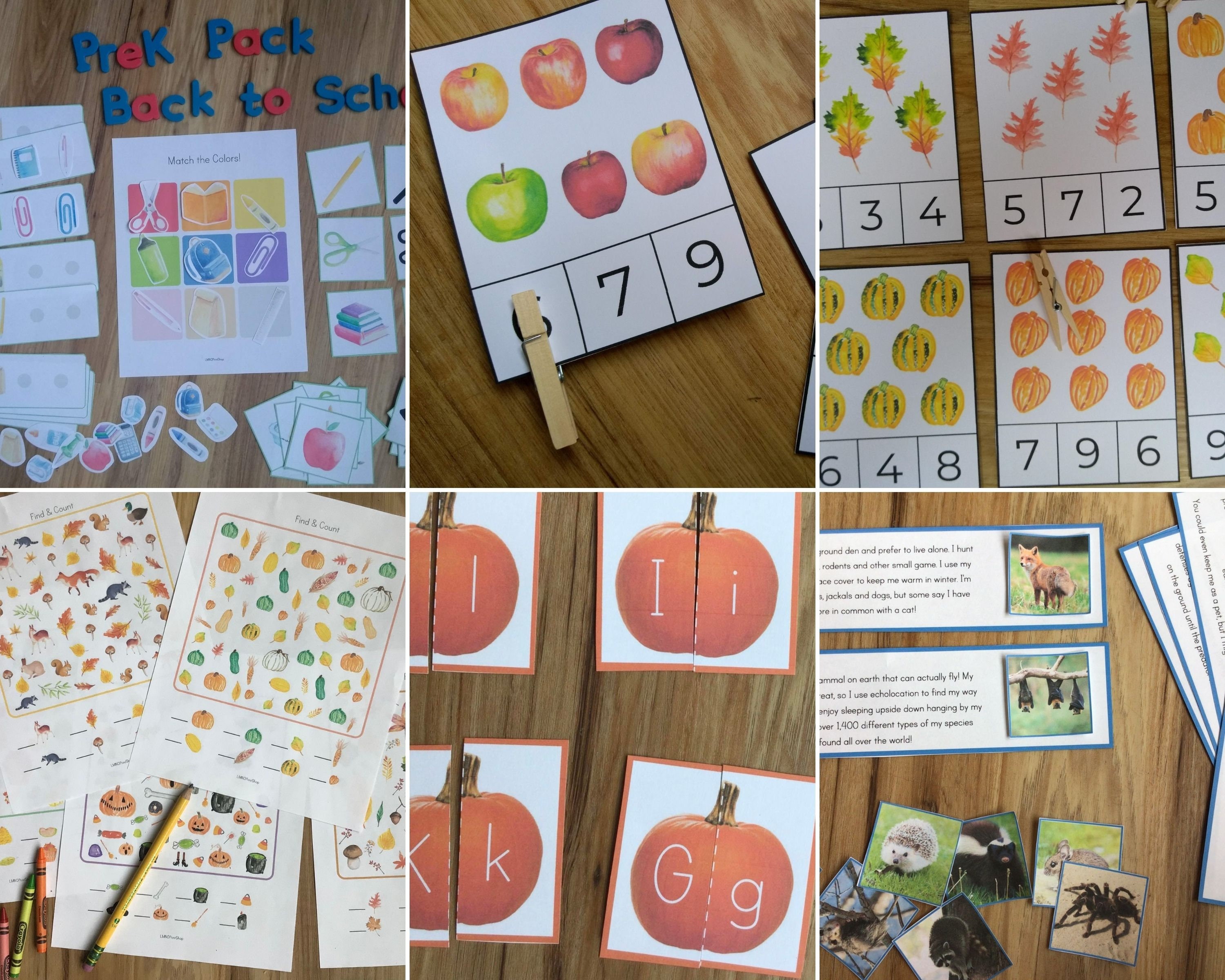 FALL BUNDLE Autumn Preschool Homeschool Busy Book - Etsy