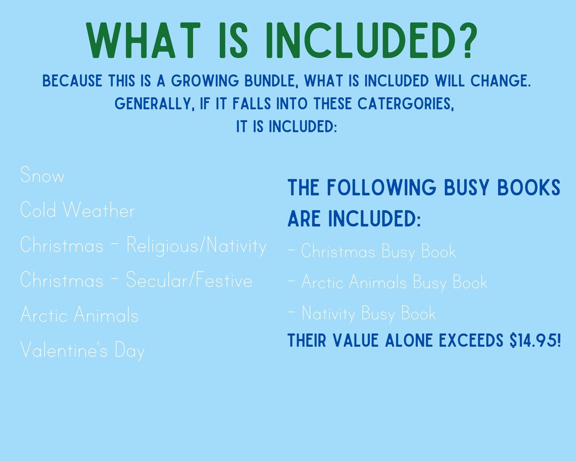 WINTER BUNDLE Preschool Homeschool Busy Book Printable - Etsy