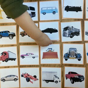 CARS TRUCKS Shadow Matching Cards - Montessori Printable - Preschool ...