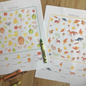 Find and Count - Fall Autumn Ispy Printable - Back to School - Seek ...