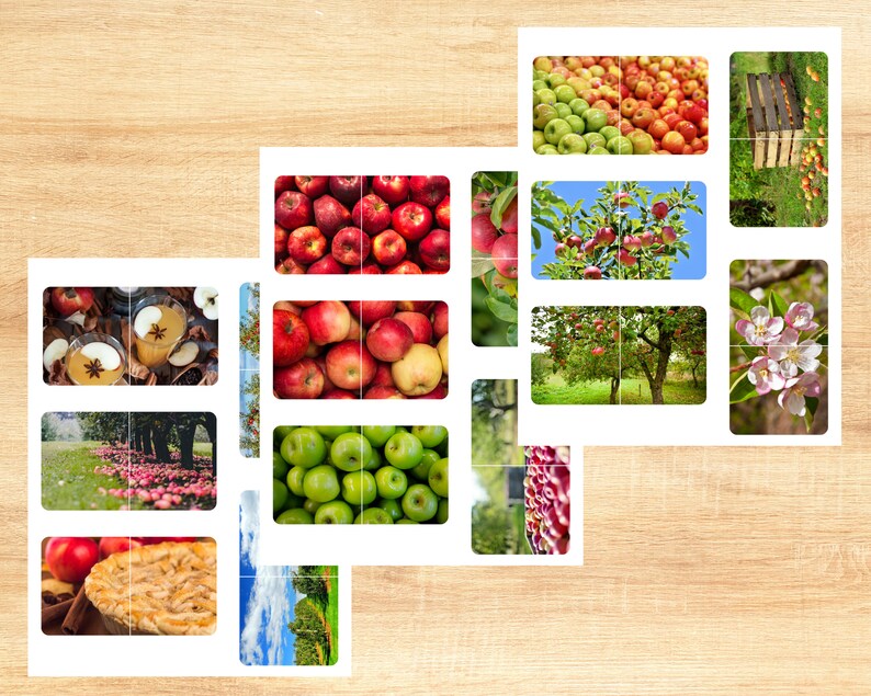 Apple Matching Cards - Complete the Picture - Preschool Autumn ...