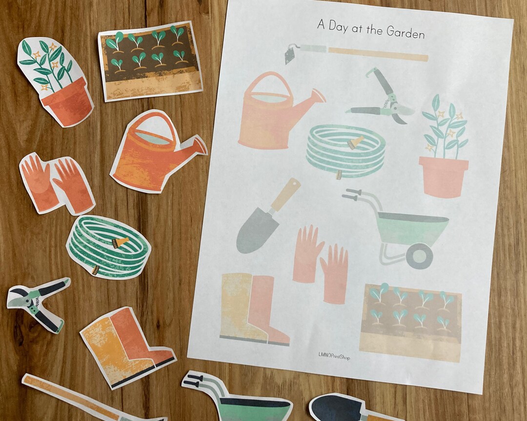 Garden Planting Spring Busy Book Page -matching Learning Binder ...