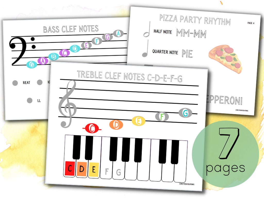 Music Notes & Rhythm Busy Book Binder Learning Activity Pack - Etsy