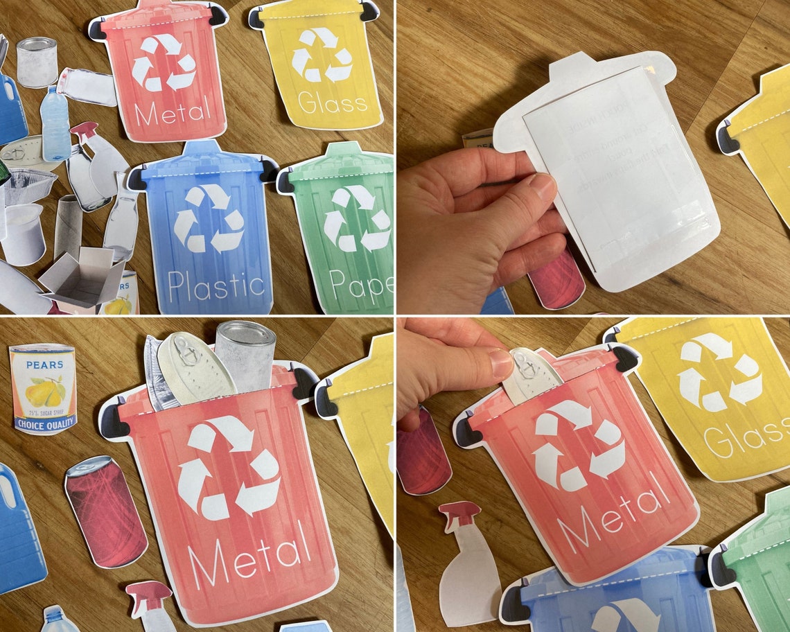 Recycle Sorting Activity Trash Preschool Toddler Printable - Etsy