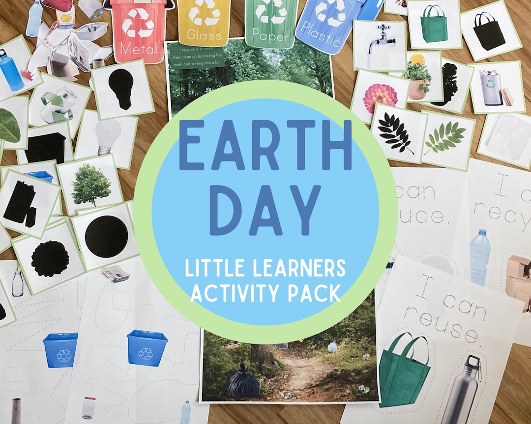 Earth Day Preschool Printables - Tracing Shadow Matching Recycle ...
