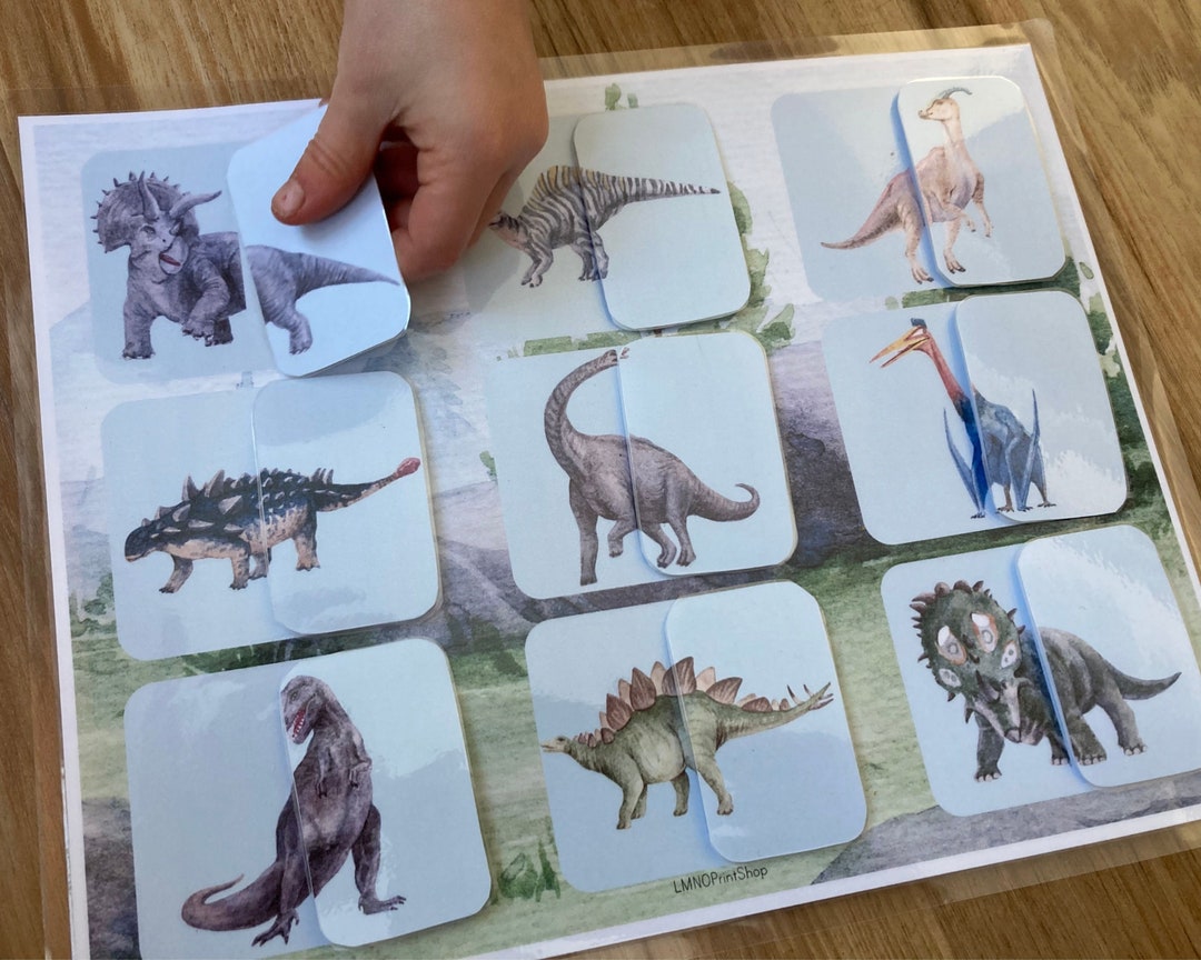 Dinosaur Busy Book - Heads Tails Matching - Preschool Printable ...