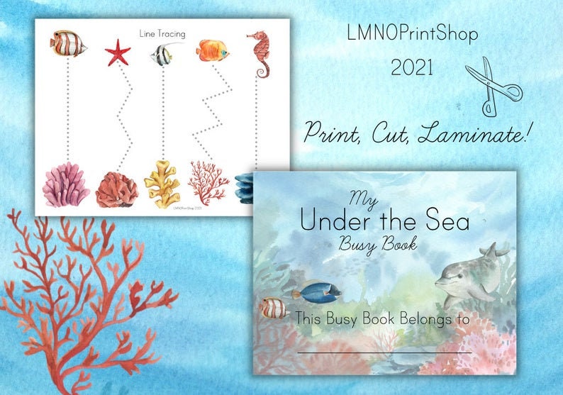 Ocean Busy Book Preschool Printable Summer Learning Binder | Etsy