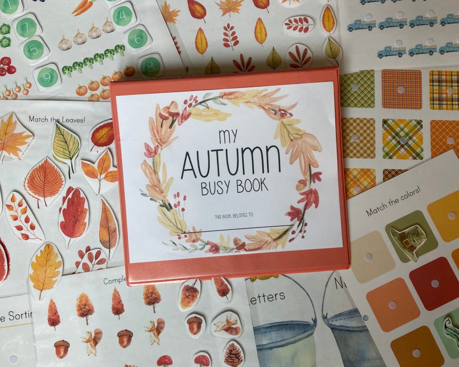 Fall Autumn Learning Binder Preschool Busy Book Letter - Etsy
