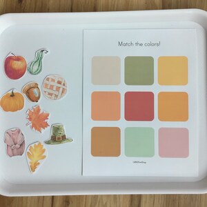 Fall Autumn Learning Binder - Preschool Busy Book - Letter Matching ...