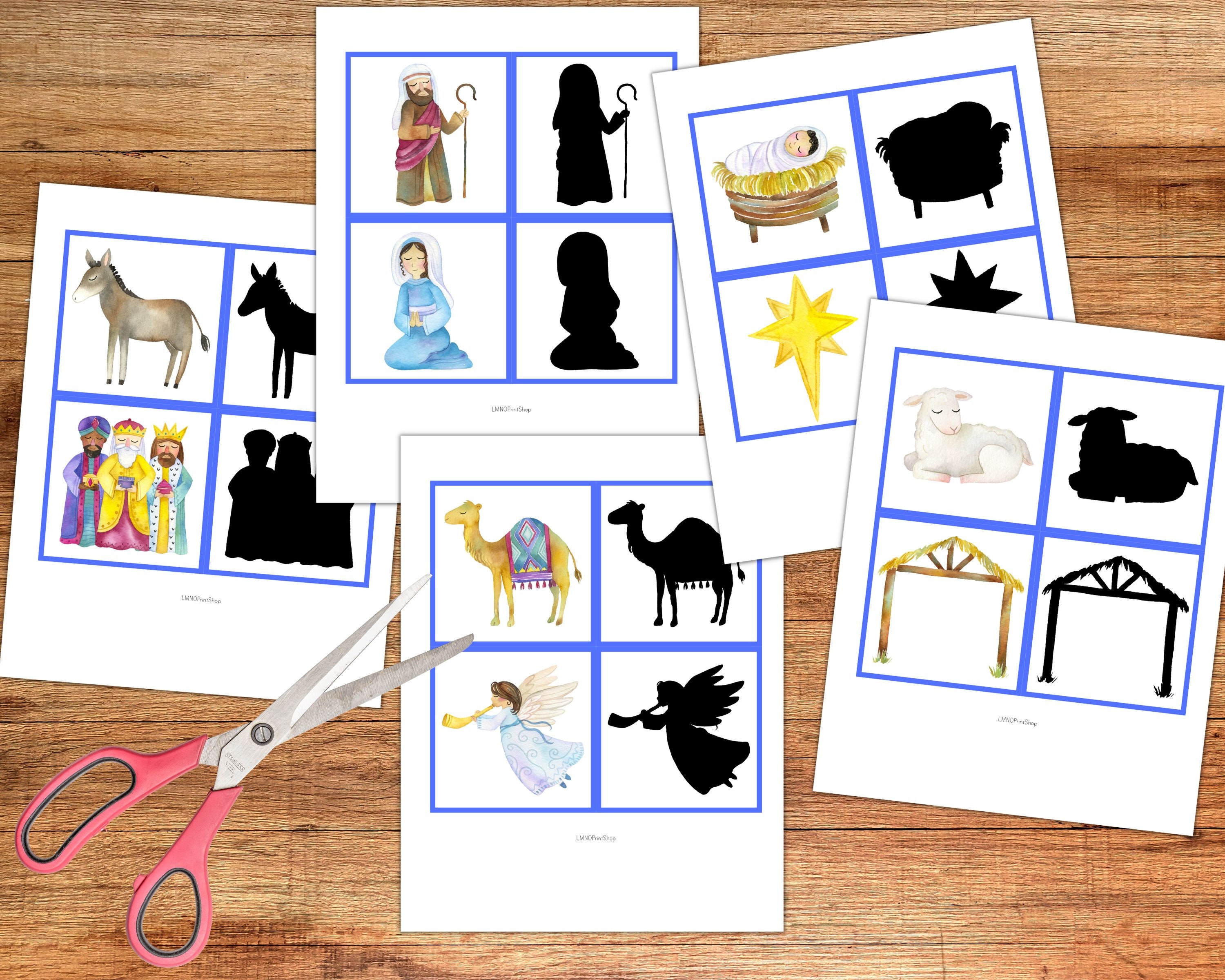 Nativity Shadow Matching Cards - Christmas Preschool Prek Activity ...