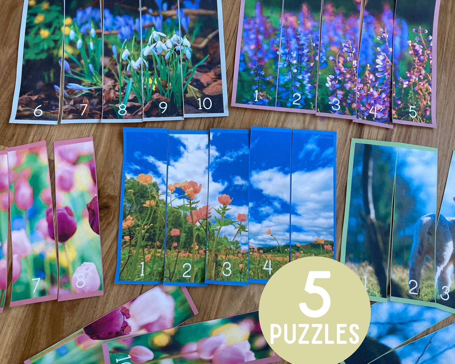 Spring 1-10 Puzzles Preschool Counting Printable Toddler - Etsy