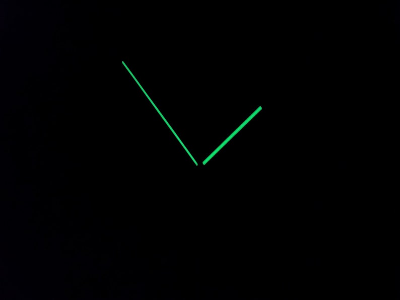 Luminous Clock Hands. Black Clock Hands Minute Hand 19 Cm Long Hands ...