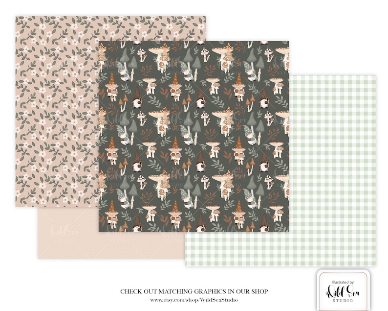 Cottage Core Book Lovers Digital Paper Set, Printable Art, Floral ...