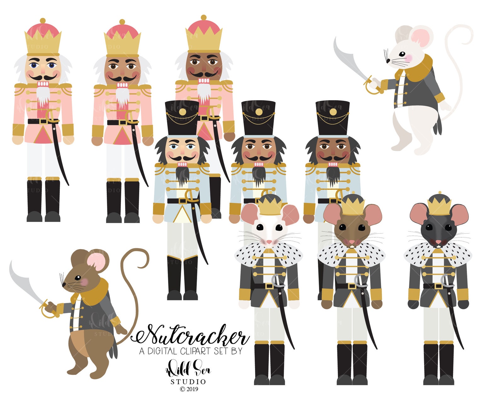 The Nutcracker Ballet Clipart Set Christmas Nutcracker - Etsy