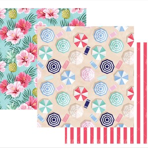 Beach Vacation Digital Paper Set, Beach, Tropical, Planner Girl - Etsy