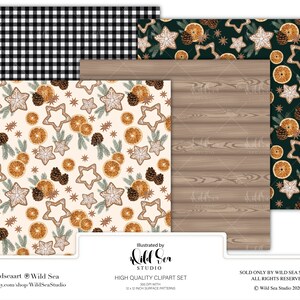 Winter Wonderland Holiday Digital Paper Set, Gnomes, Floral, Glitter ...