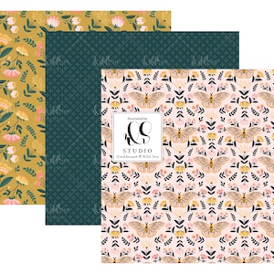 Boho Digital Paper Set, 12 X 12 Inch Repeatable Surface Patterns ...