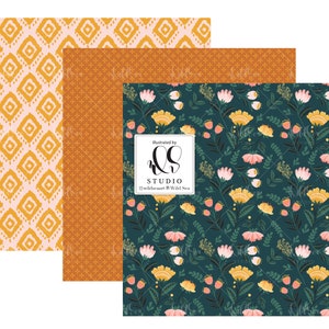 Boho Digital Paper Set, 12 X 12 Inch Repeatable Surface Patterns ...