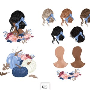 Fall Fable Clipart Set, Girly, Floral, Pumpkins, Apples, Autumn, Pink ...