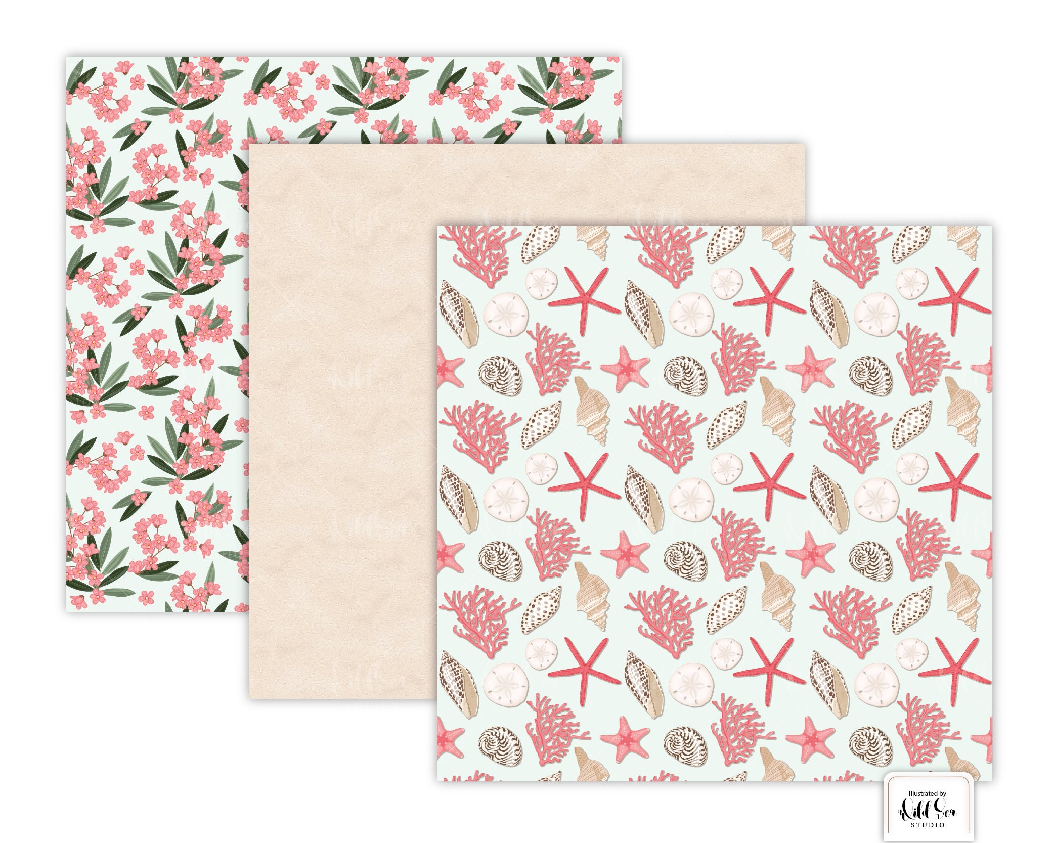 Island Girl Digital Paper Set Digital Download Printable - Etsy