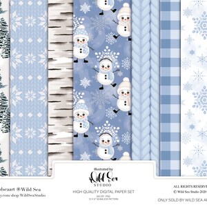 Snow Day Digital Paper Set, Snowflakes, Winter, Cozy - Etsy